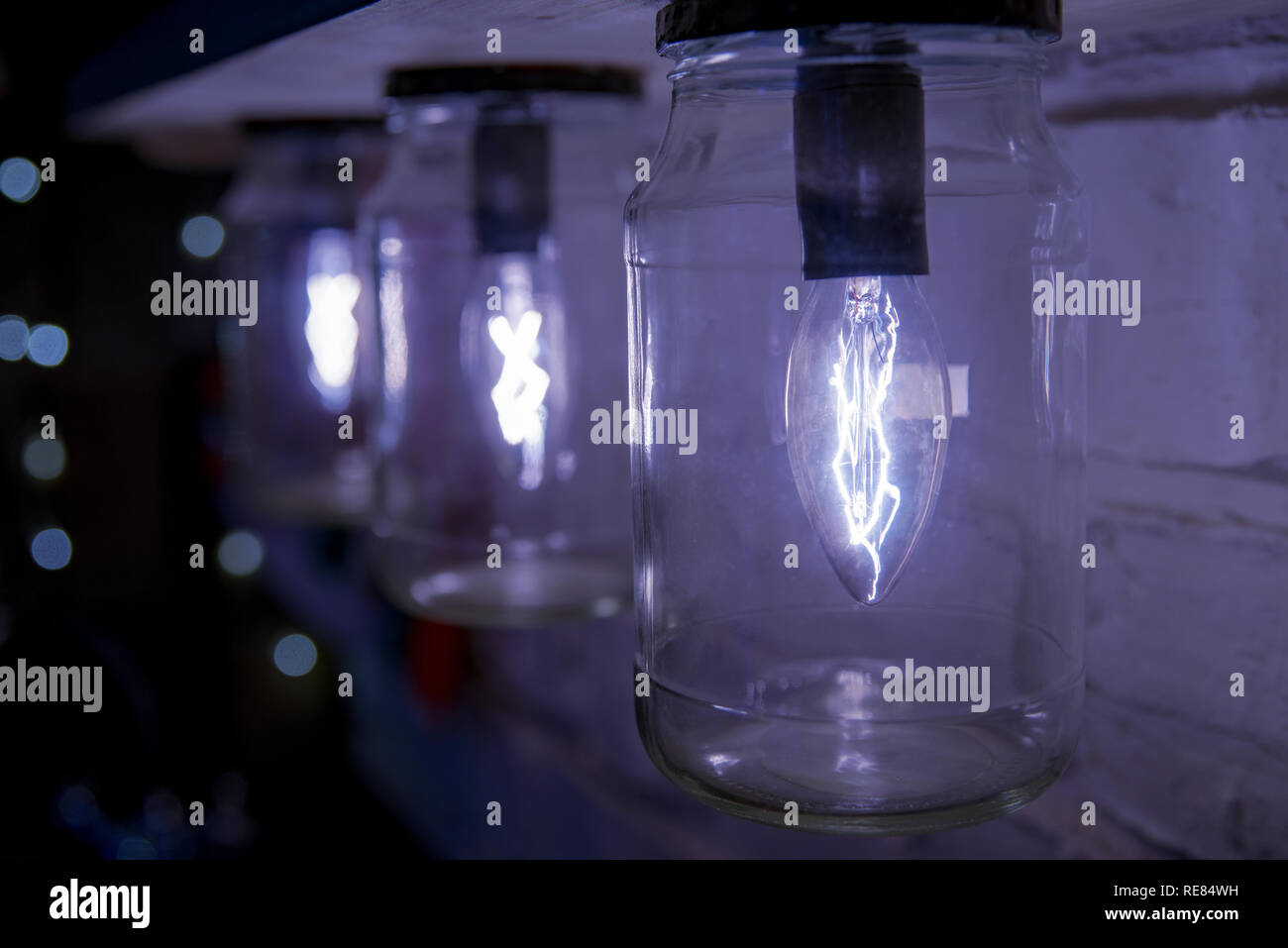 lamps with shallow depth of field Stock Photo - Alamy