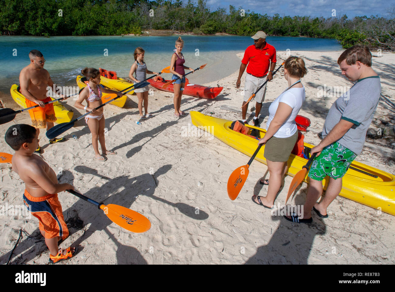 Grand Bahama, Bahamas. Exploring the Lucayan National Park in kayak ...