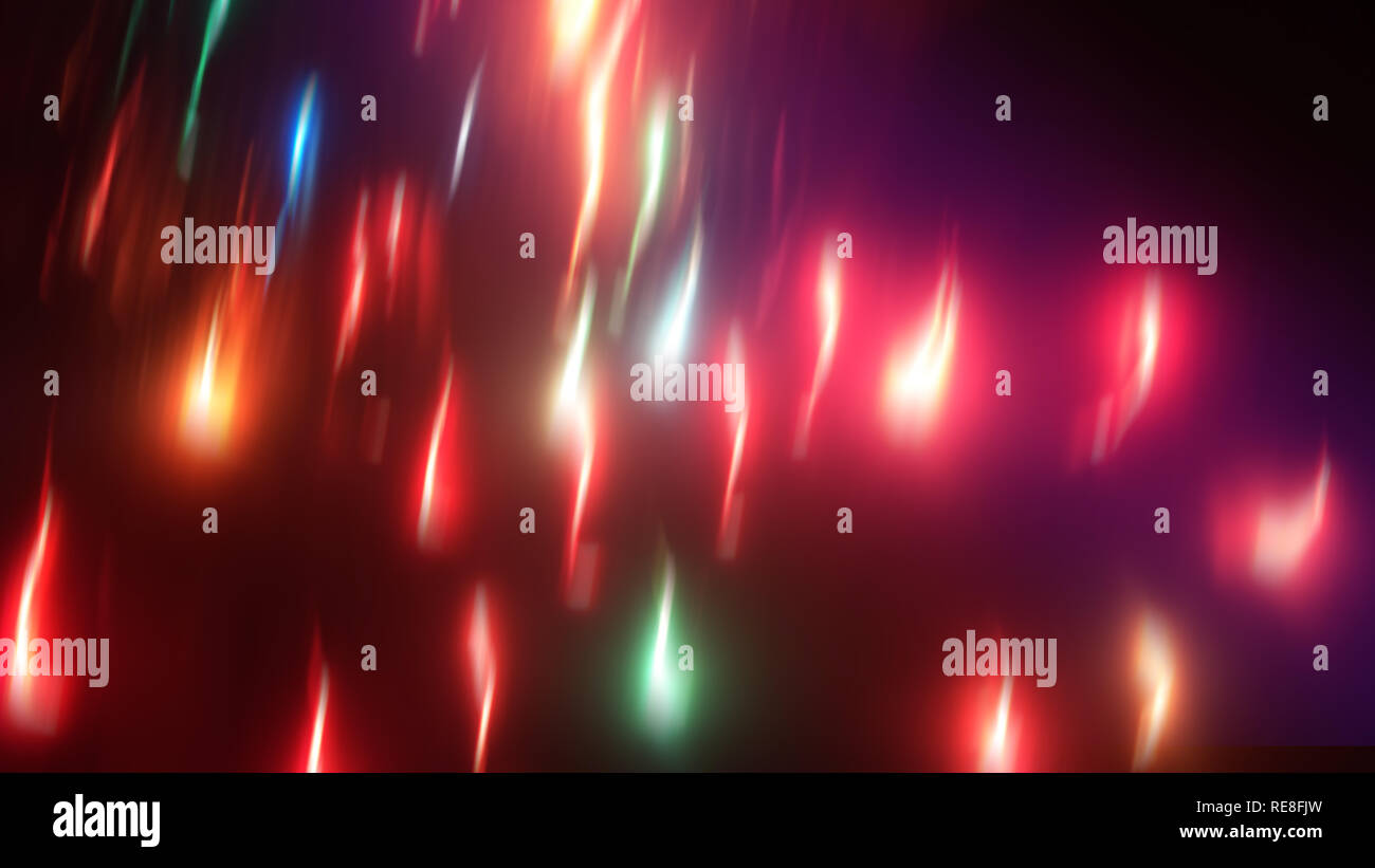 Abstract falling light in the darkness, background with downing beams ...