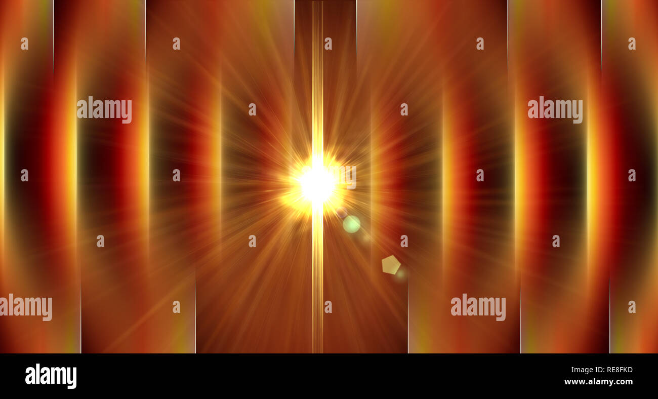 Linear abstraction with bright rays, geometric computer generated ...