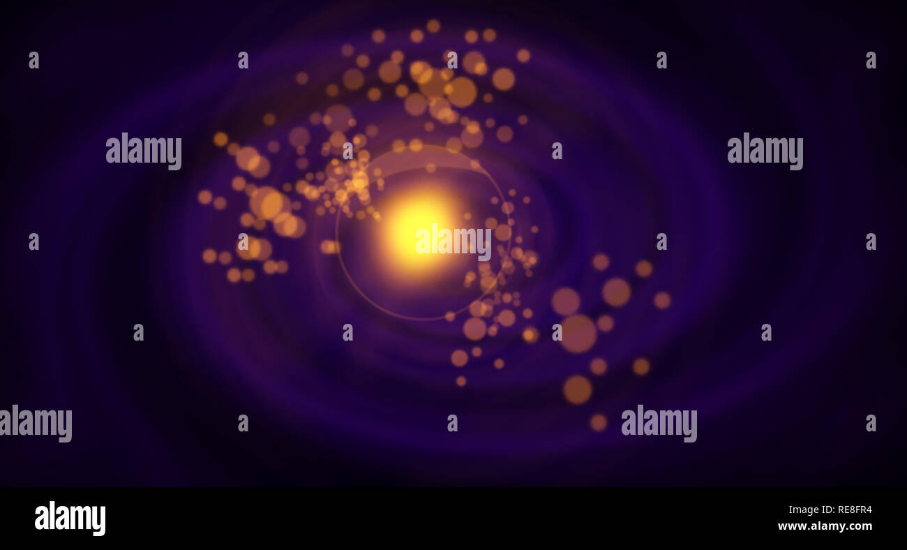 Space abstraction with effect of light refraction - star specks effect ...