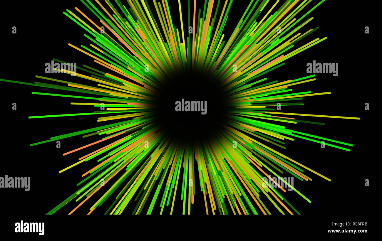 Starburst dynamic lines or rays in space, funny cartoon style, bright ...