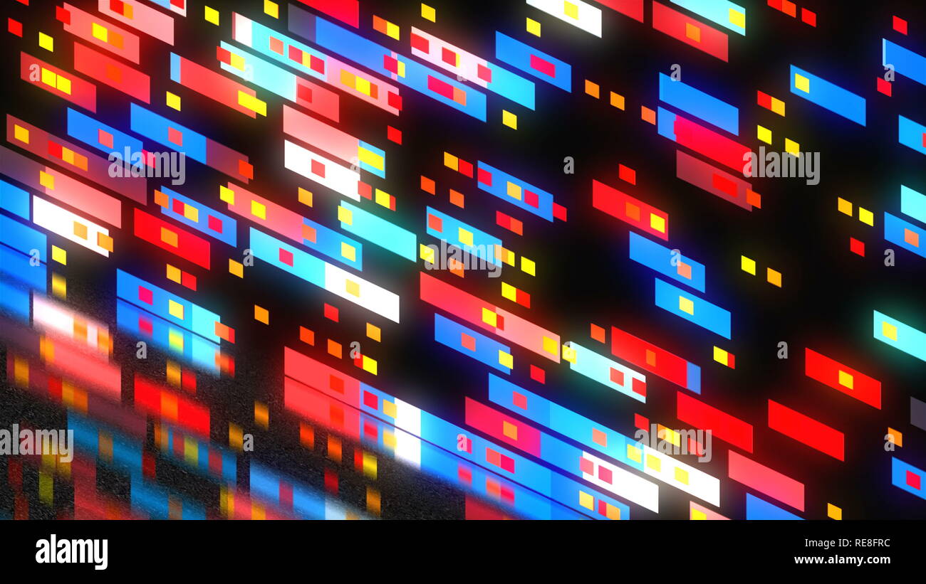 Abstract technology with many rectangles background, surface with ...