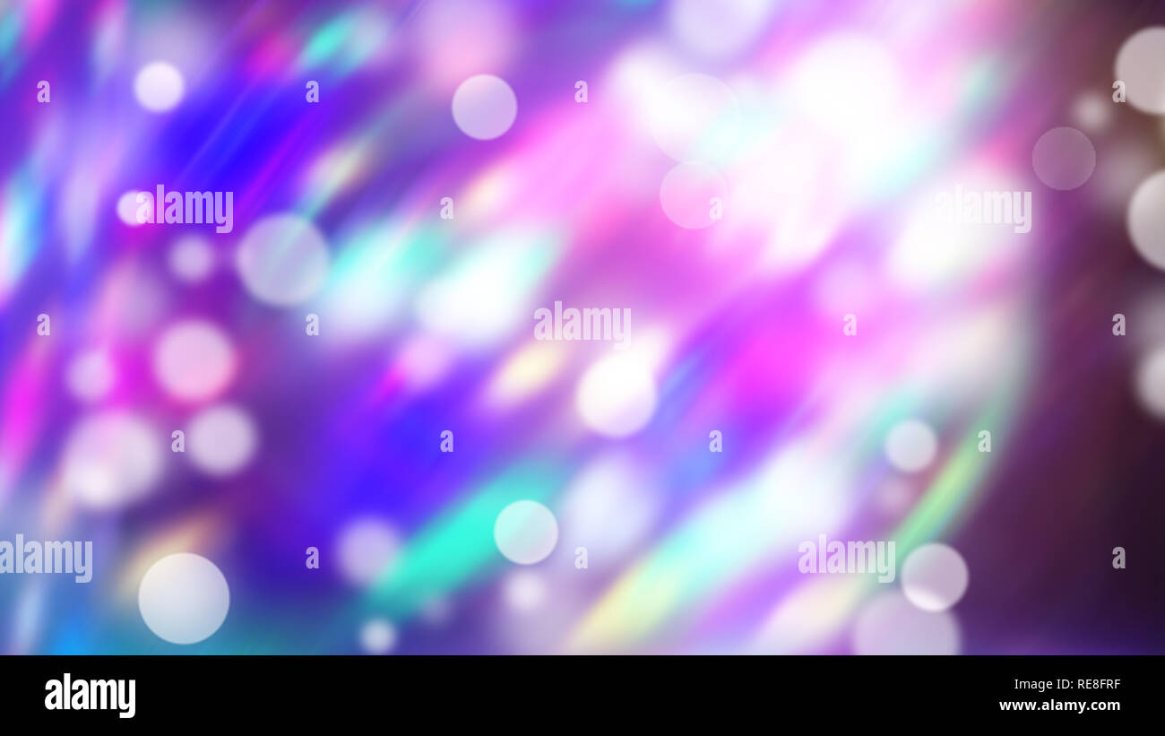 Violet wandering lights - beautiful bokeh effect, 3d render background ...