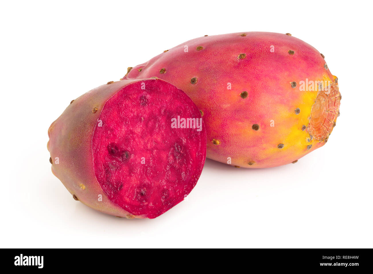 red prickly pear or opuntia isolated on a white background Stock Photo ...