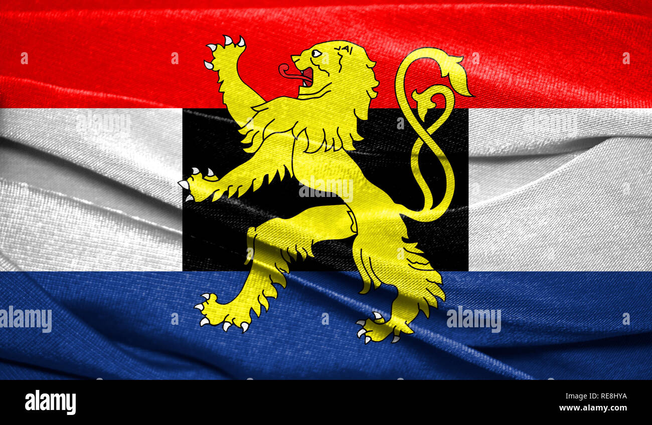 Realistic flag of Benelux on the wavy surface of fabric. Perfect for ...