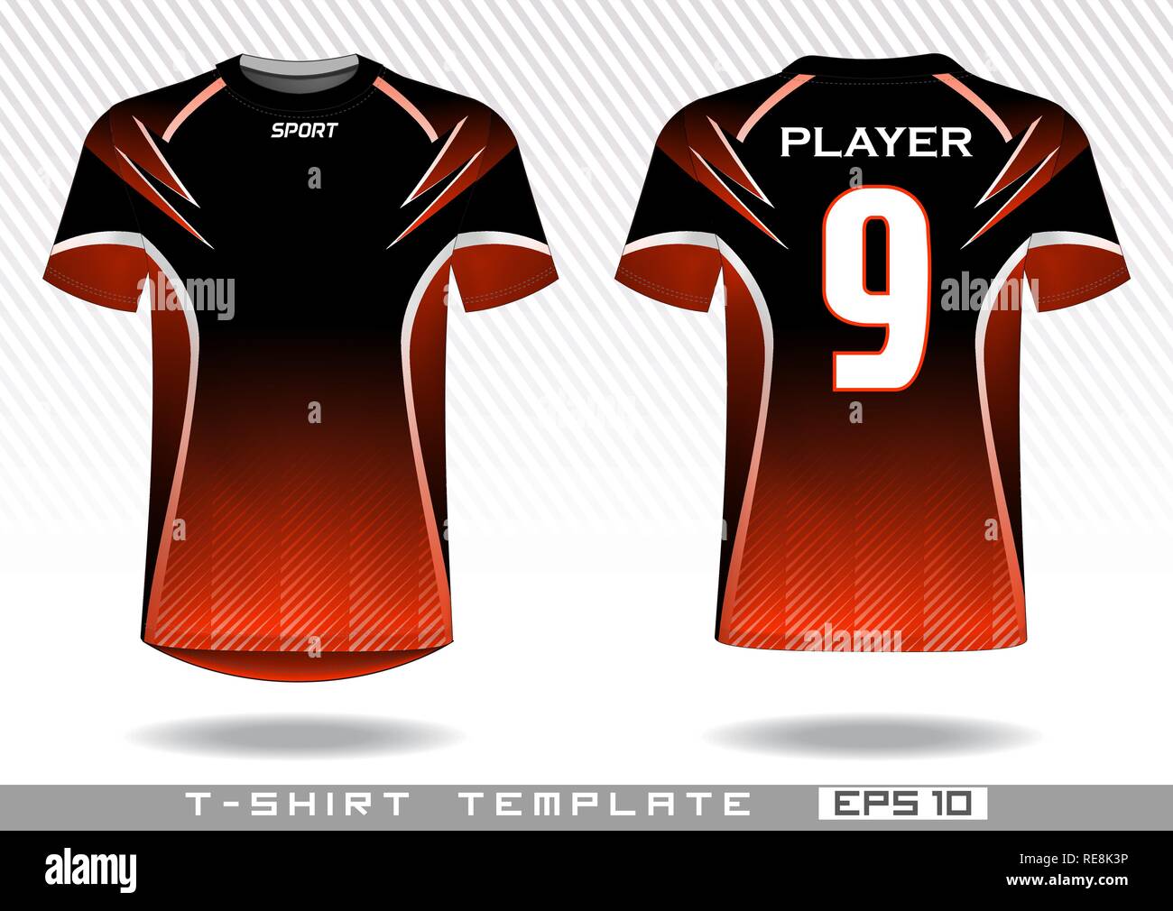 sports t shirt template. uniform design. team wear design. prints ...