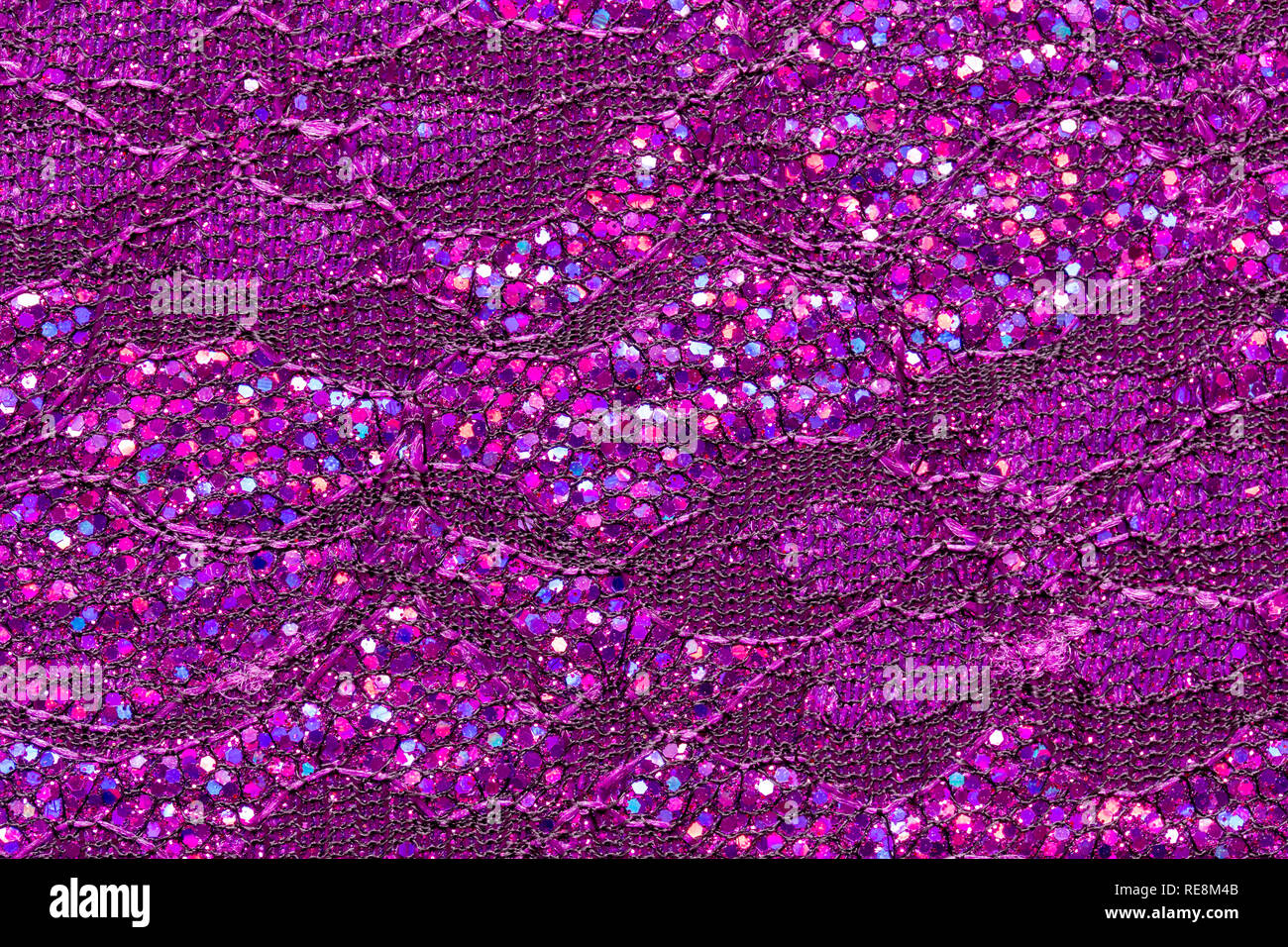 Abstract textured background of pink sequins and lace Stock Photo - Alamy