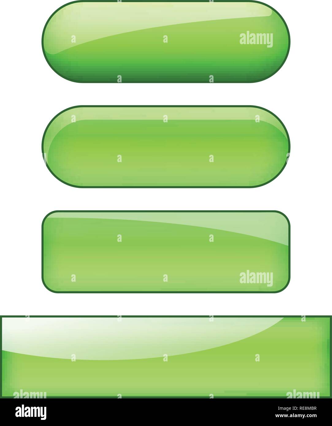 vector bright glossy web buttons set - green Stock Vector Image & Art ...