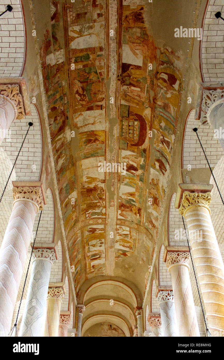 Saint-Savin, France. The Abbey of Saint-Savin-sur-Gartempe, a Roman ...