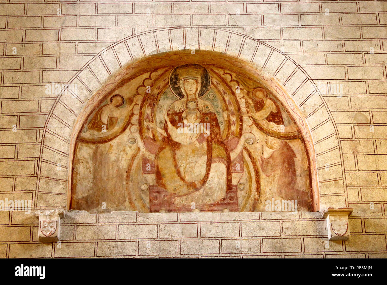 Saint-Savin, France. The Abbey of Saint-Savin-sur-Gartempe, a Roman ...