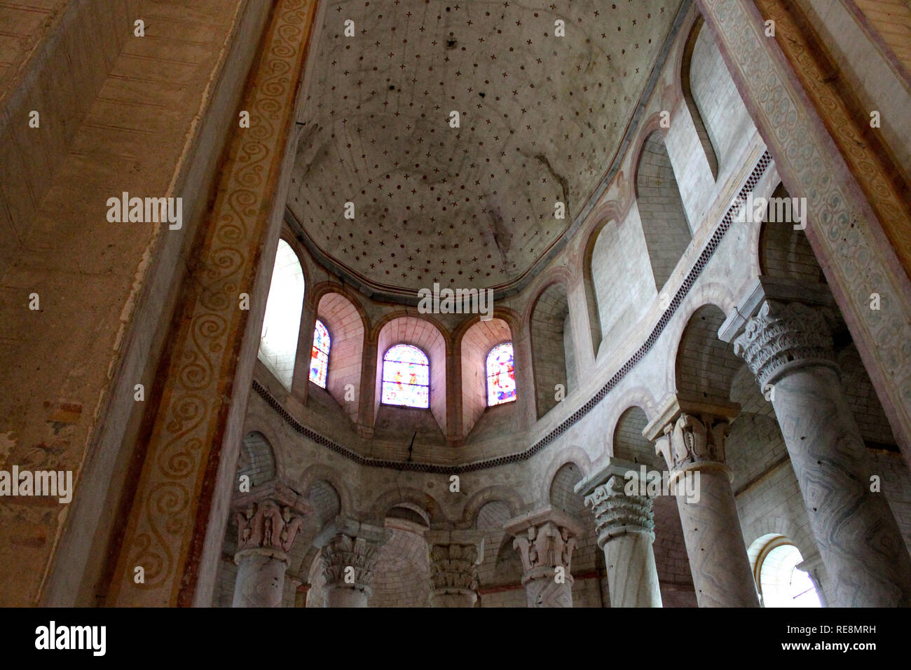 Saint-Savin, France. The Abbey of Saint-Savin-sur-Gartempe, a Roman ...