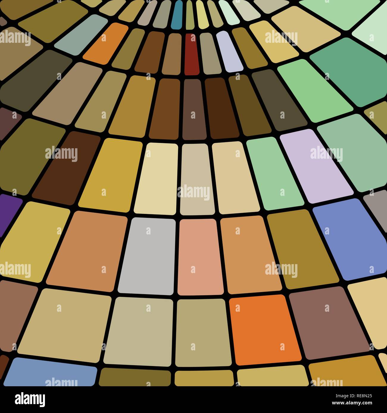 abstract vector stained-glass mosaic background - brown and green Stock ...