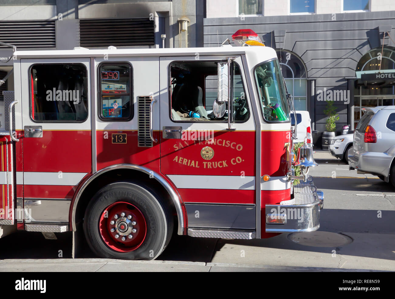 Fire truck ladder extended hi-res stock photography and images - Alamy