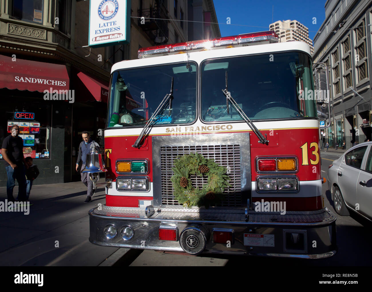 Fire truck ladder extended hi-res stock photography and images - Alamy