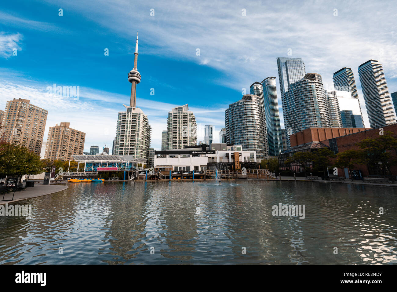 Panoramic view of the Toronto's downtown from the marina. Nobody Stock ...