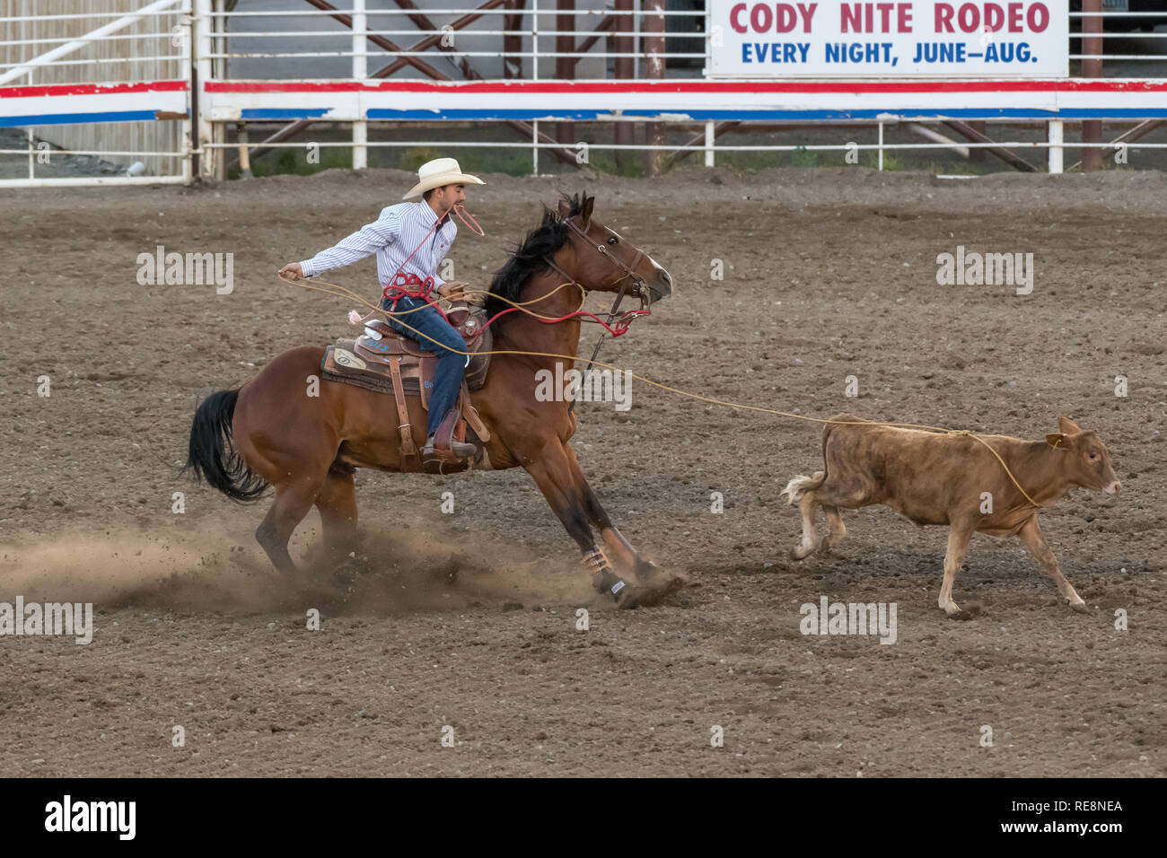 CODY, WYOMING - JUNE 29, 2018: Cody Stampede Park arena. Cody is the ...