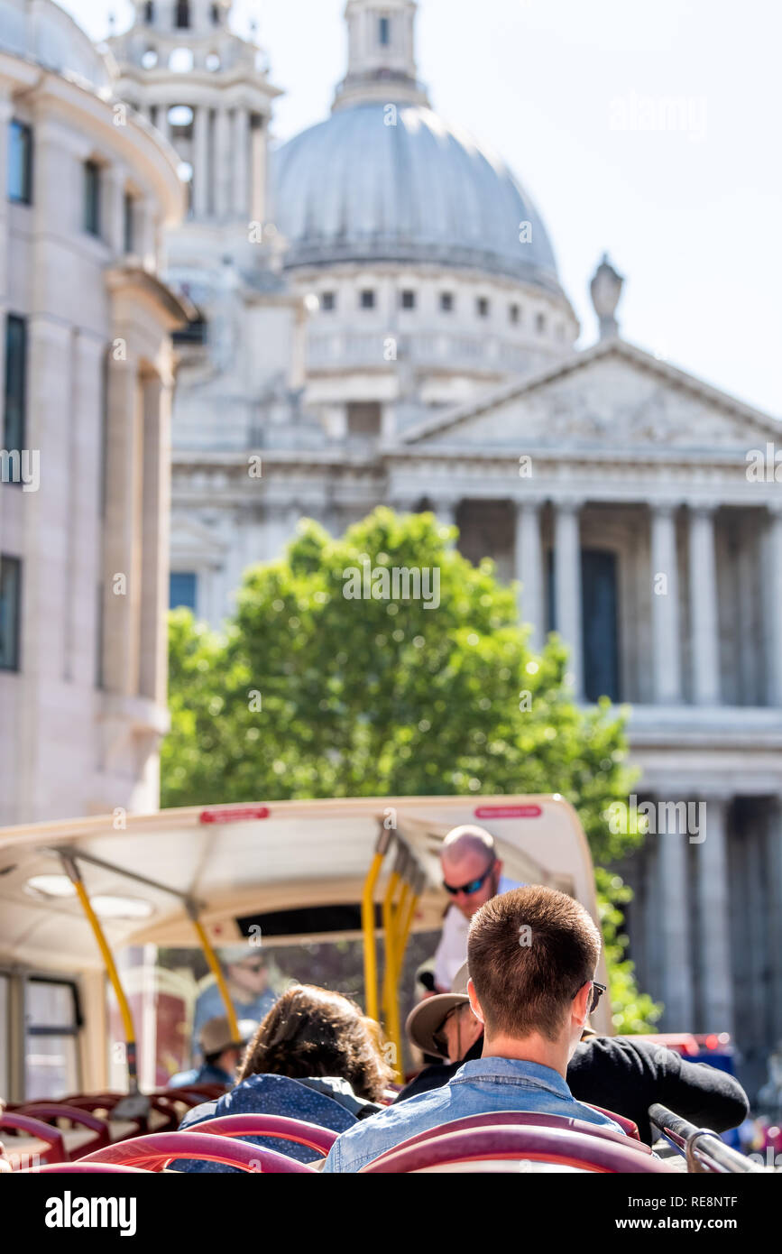 Hop on hop off open top bus tour london open hi-res stock photography ...