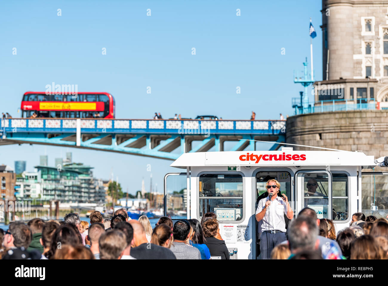 Tour guide speaking on microphone hi-res stock photography and images ...