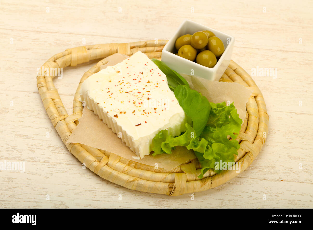 Top view block feta hi-res stock photography and images - Alamy