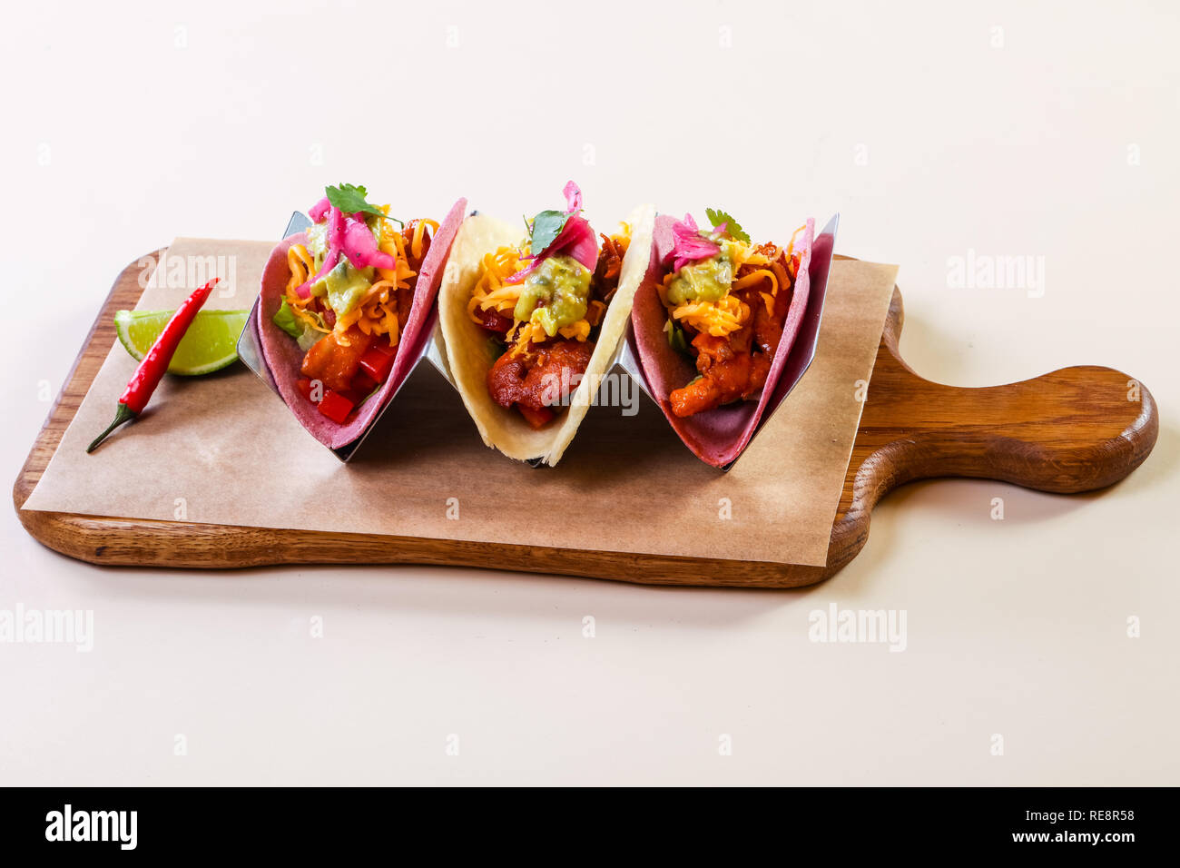 Mexican traditional burrito with meat Stock Photo - Alamy