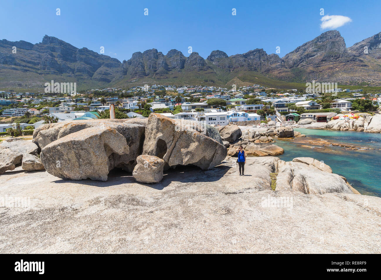 Bakoven beach, twelve apostels view sunny day in Cape Town Stock Photo ...