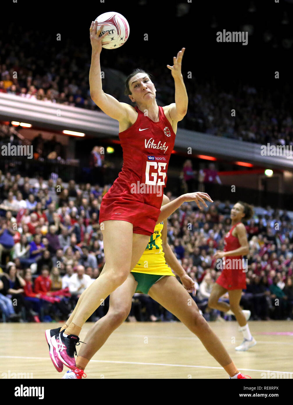 England Vitality Roses Rachel Dunn in action against the Australian ...