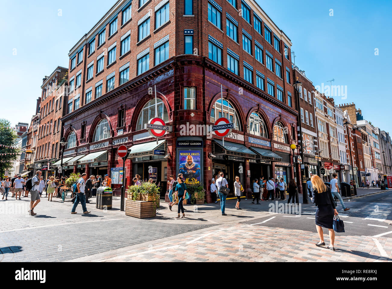 London, UK - June 26, 2018: Street in Covent garden in summer with ...