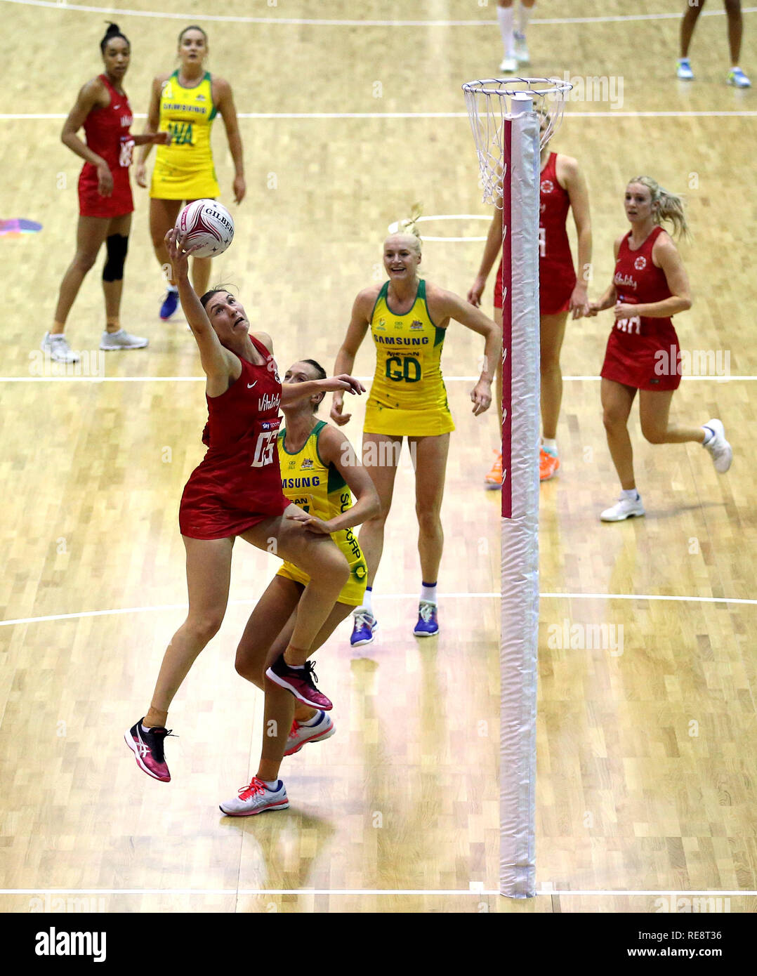 England Vitality Roses Rachel Dunn in action against the Australian ...