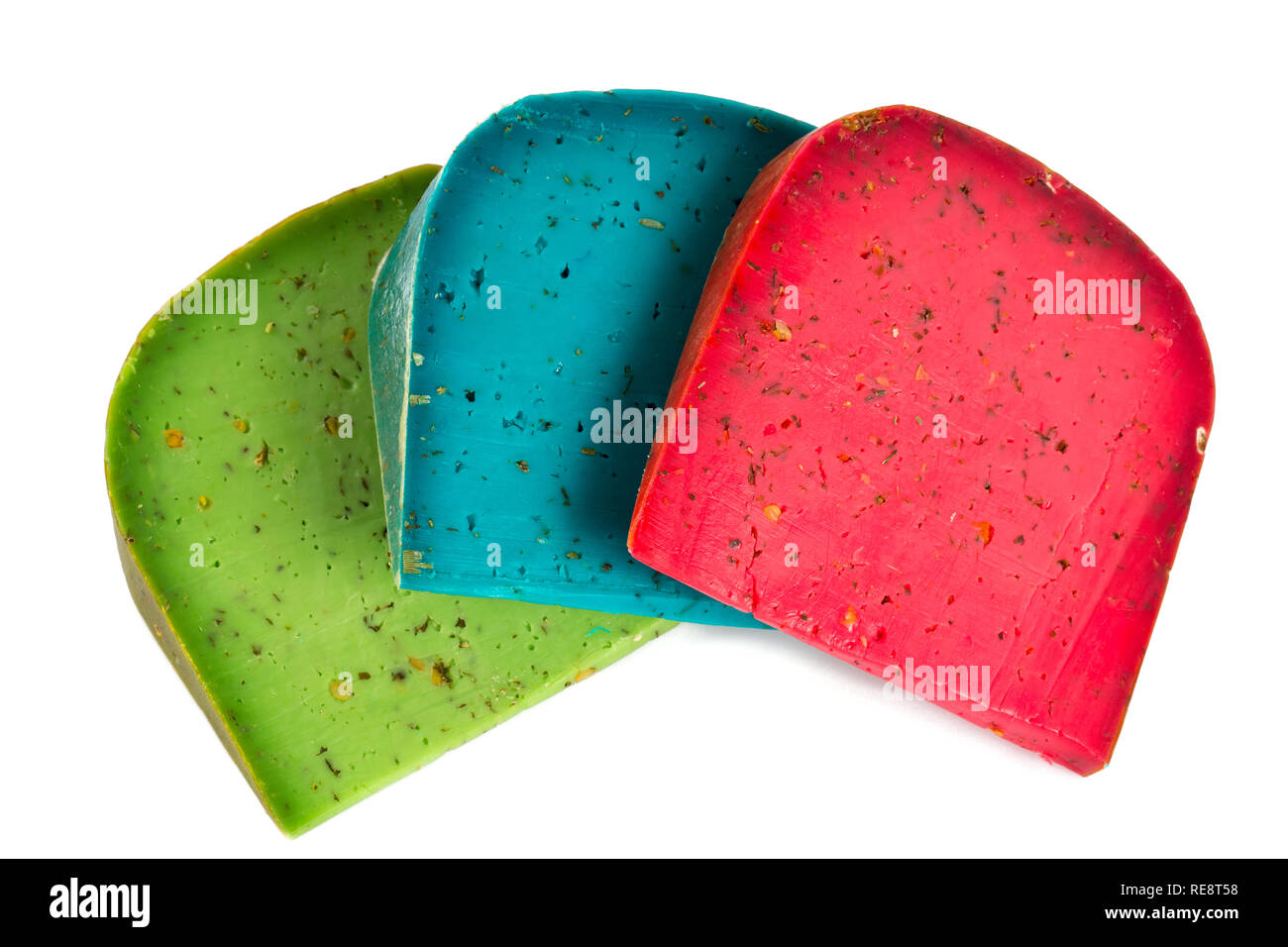 variation of color cheese Stock Photo - Alamy