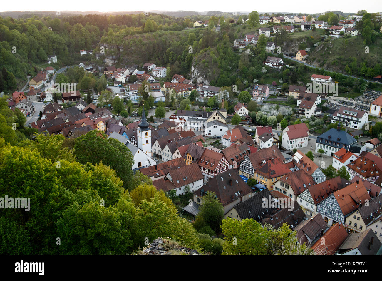 Pottenstein castle in franconian switzerland hi-res stock photography ...