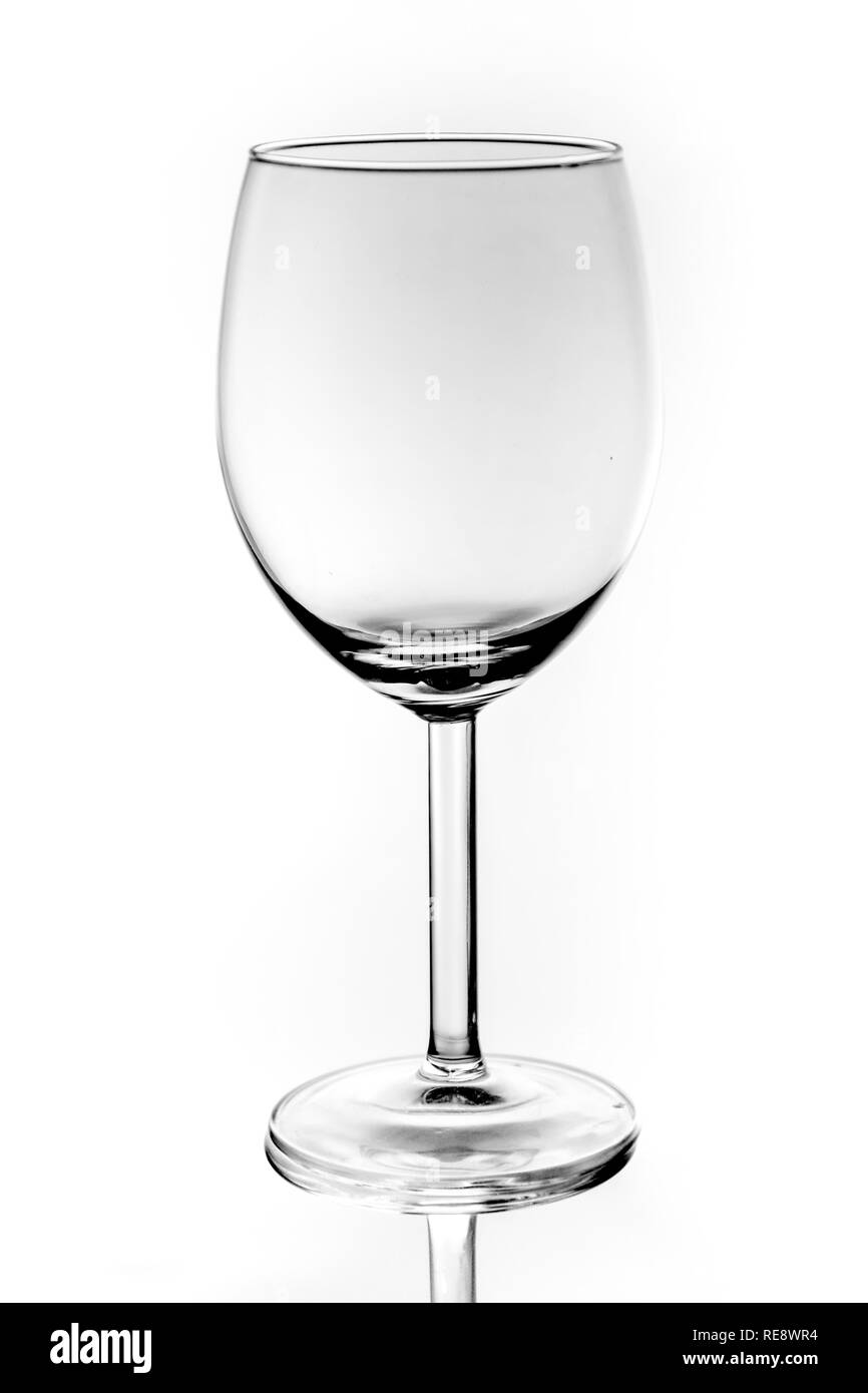 Empty wine glass isolated on white background Stock Photo - Alamy