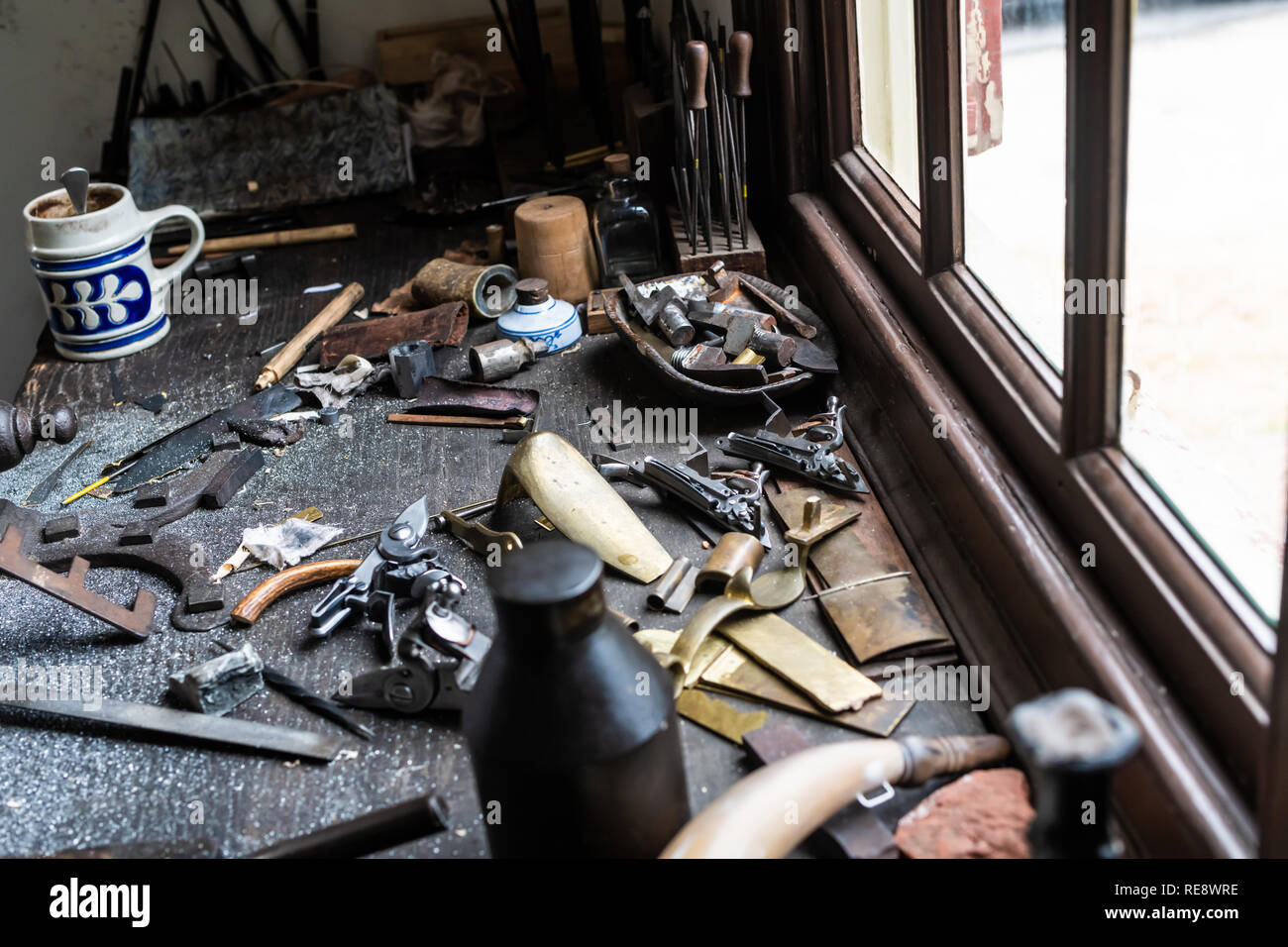 Old rusty bench vise on hi-res stock photography and images - Alamy