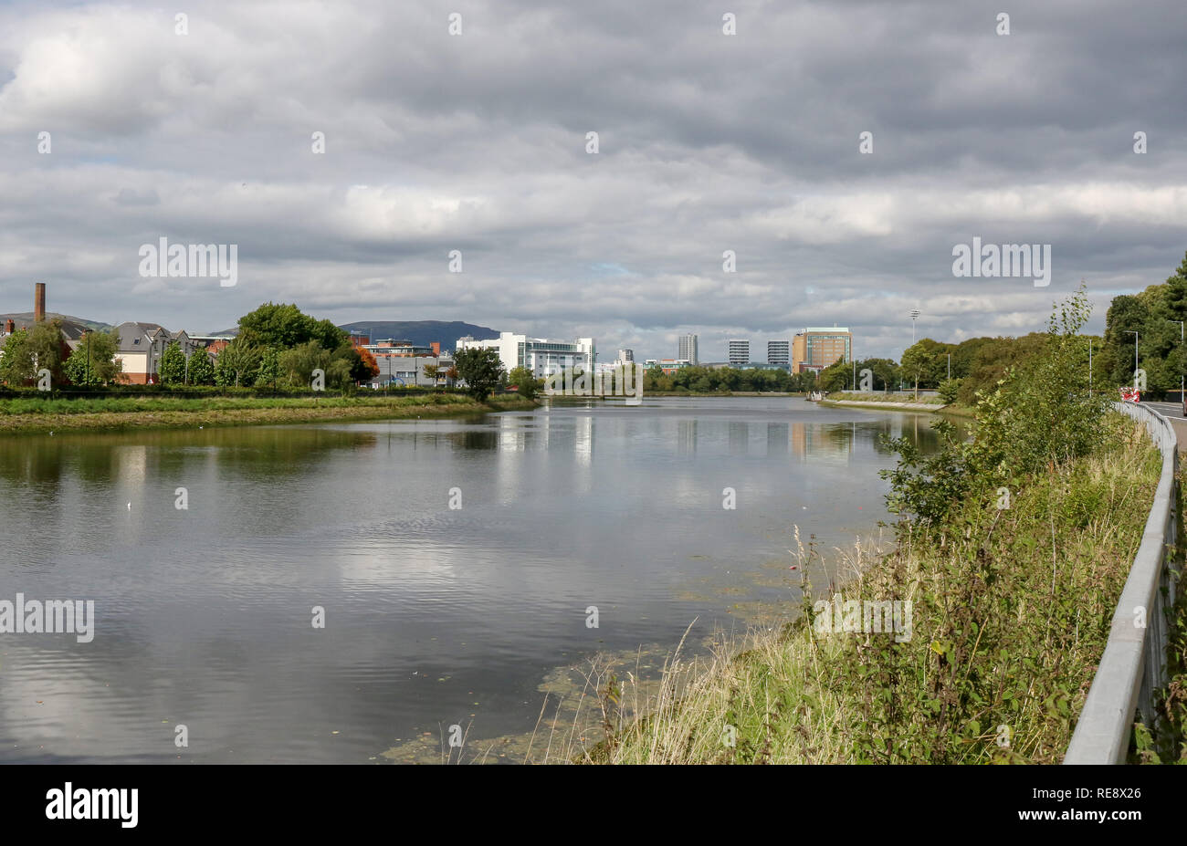 City of Belfast and the River Lagan on a calm sunny day Stock Photo - Alamy
