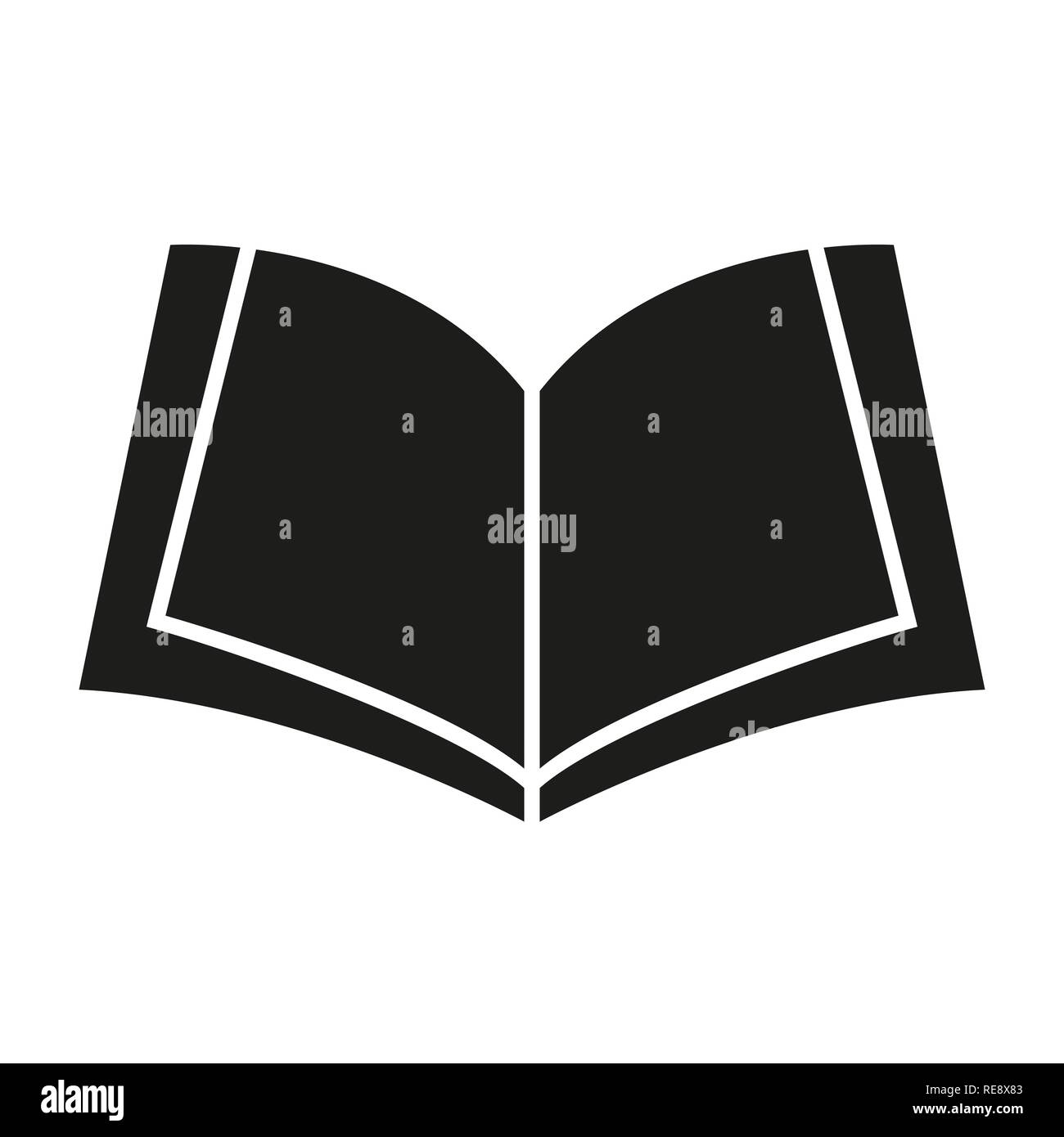 Exercise Book. Flat Vector Icon. Simple black symbol on white ...