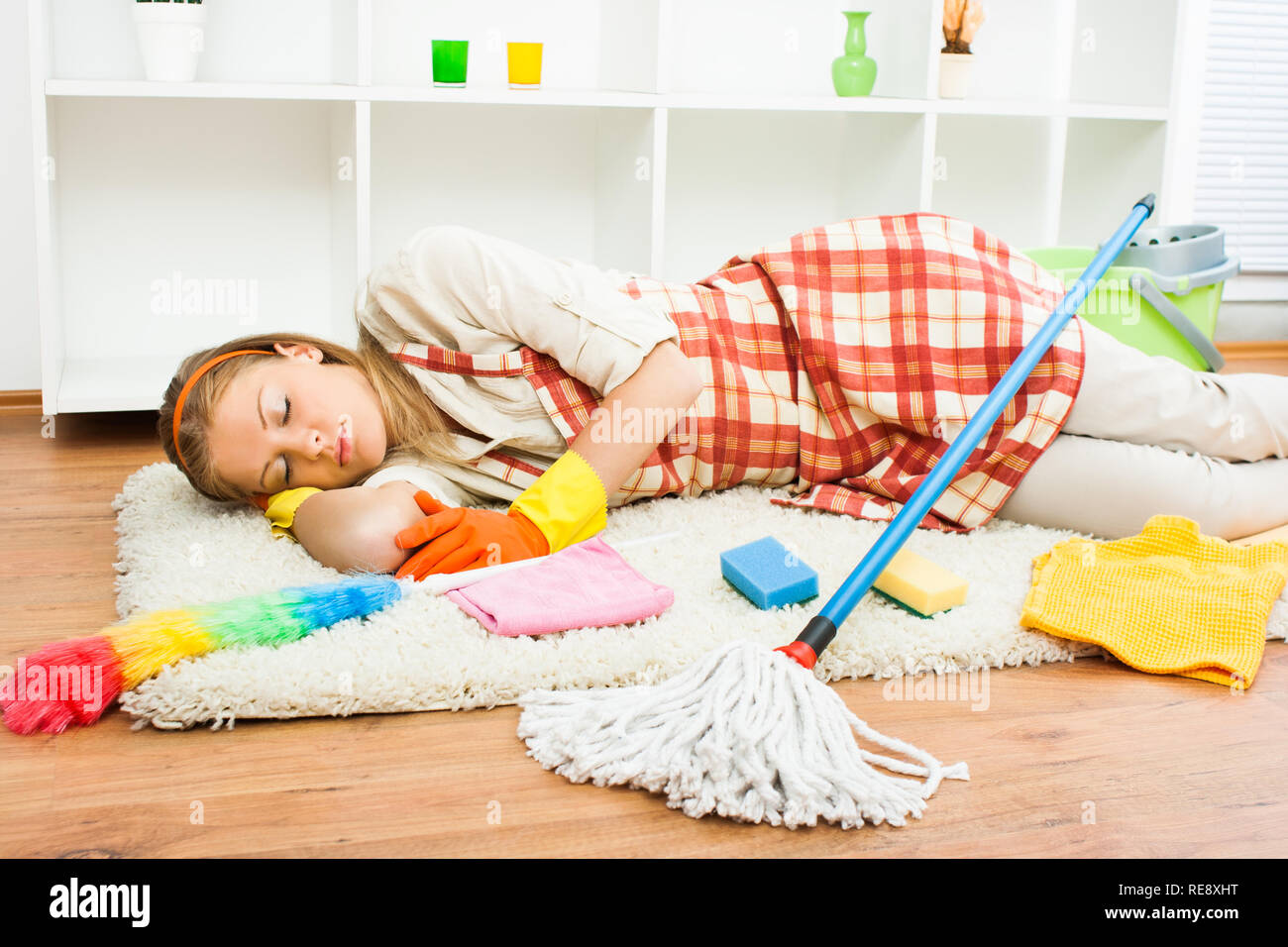 Tired worker cleaning hi-res stock photography and images - Alamy