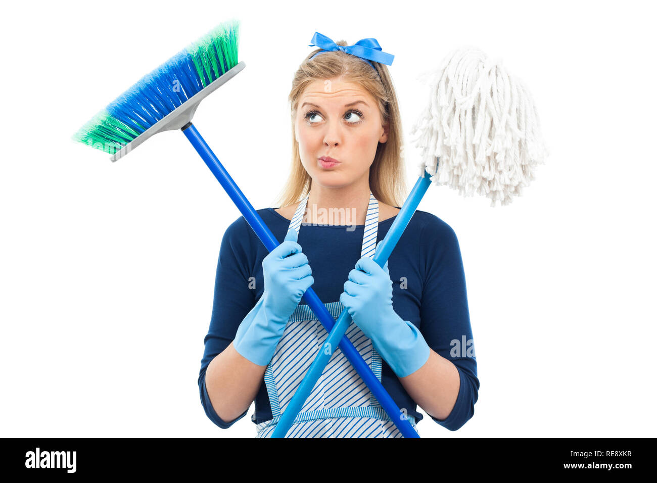 Woman broom cut out hi-res stock photography and images - Alamy