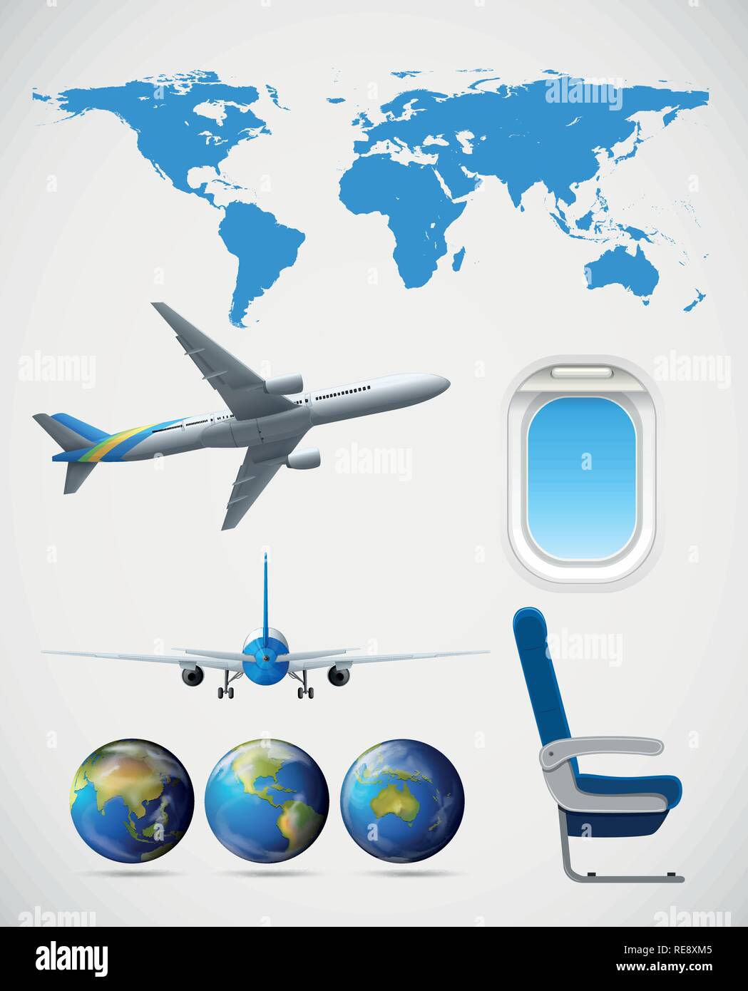 Set of travel element illustration Stock Vector Image & Art - Alamy