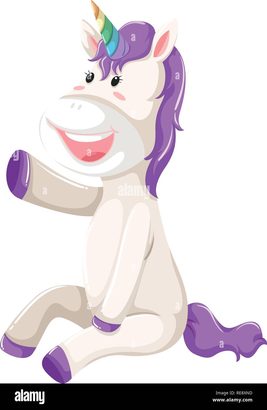 A happy unicorn character illustration Stock Vector Image & Art - Alamy