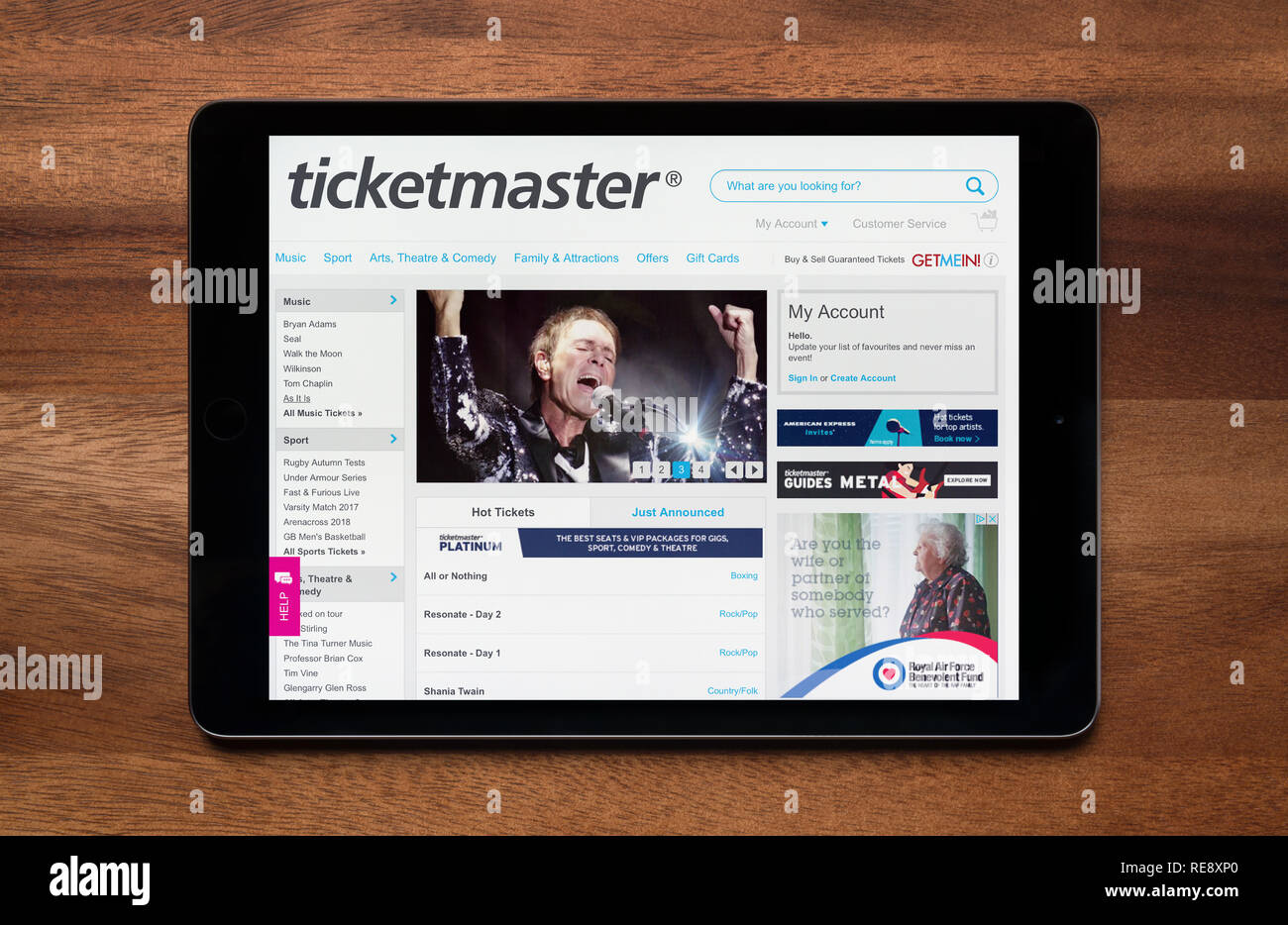 Ticketmaster Stock Photos & Ticketmaster Stock Images - Alamy