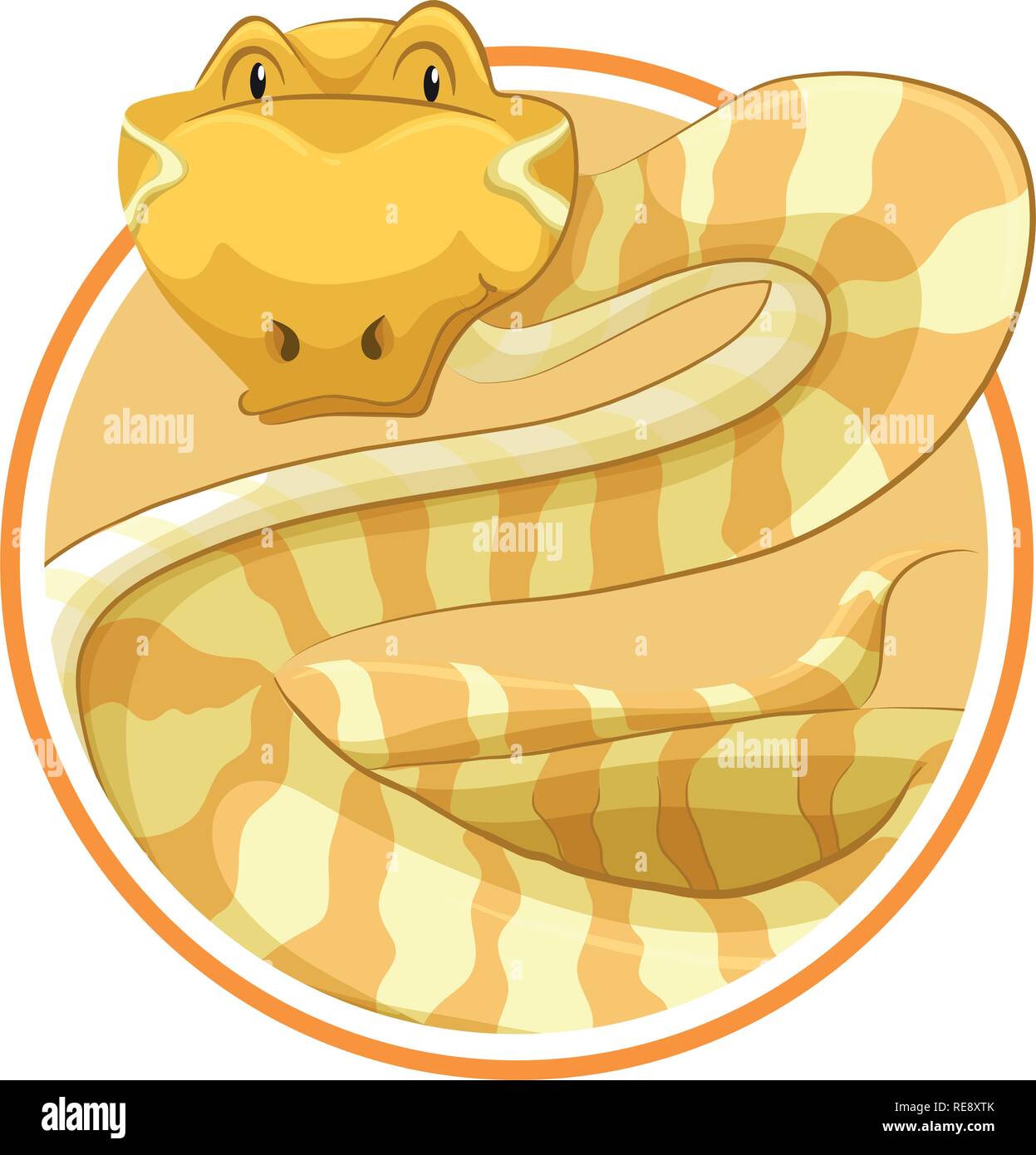 Snake on circle template illustration Stock Vector Image & Art - Alamy