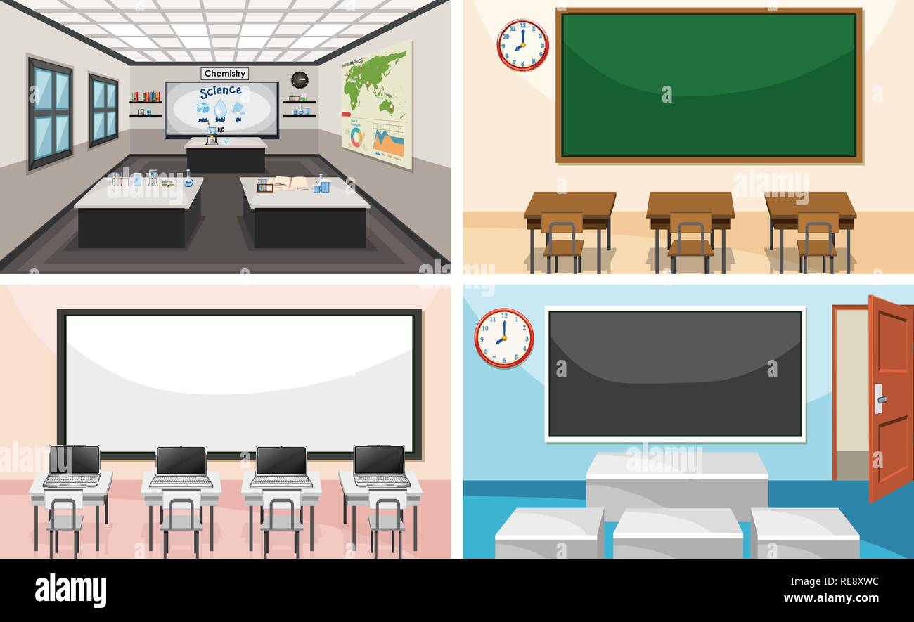Set of modern classroom illustration Stock Vector Image & Art - Alamy