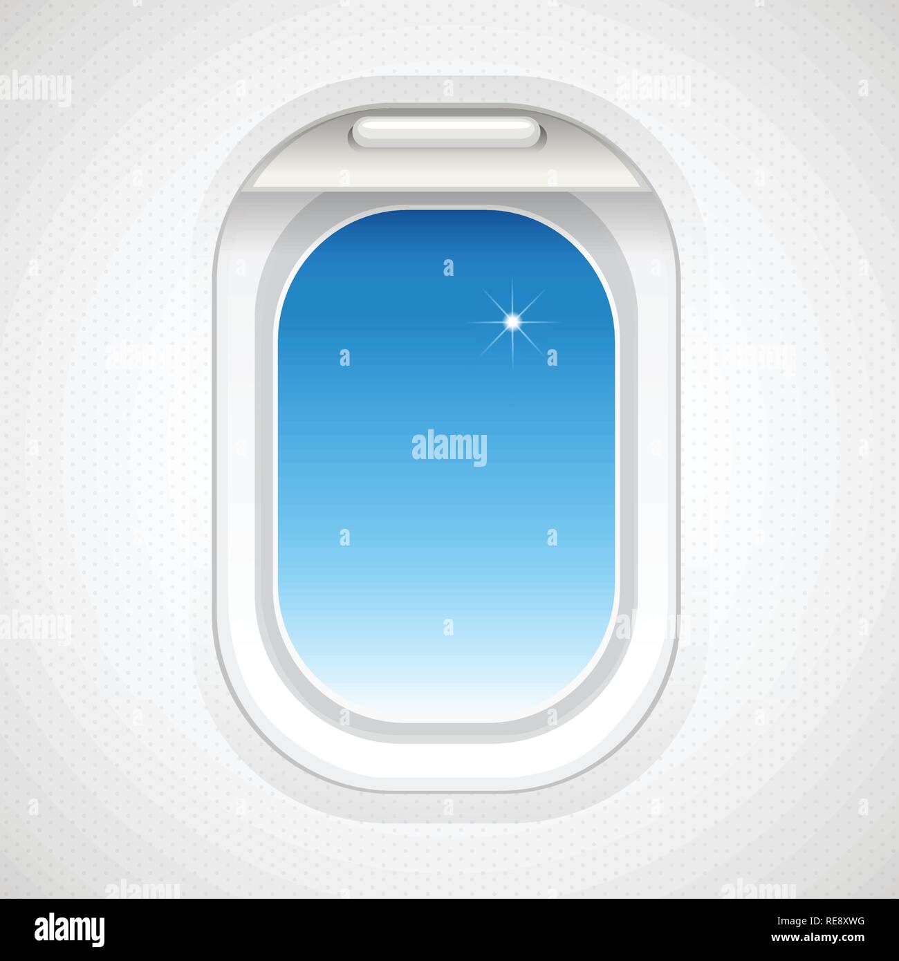 Sky view outside plane window illustration Stock Vector Image & Art - Alamy