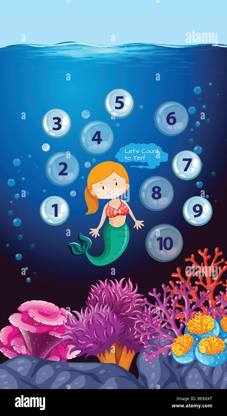 Mermaid Numbers High Resolution Stock Photography and Images - Alamy
