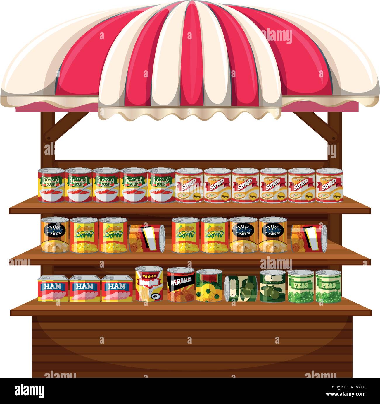 Food stall stand Stock Vector Images - Alamy