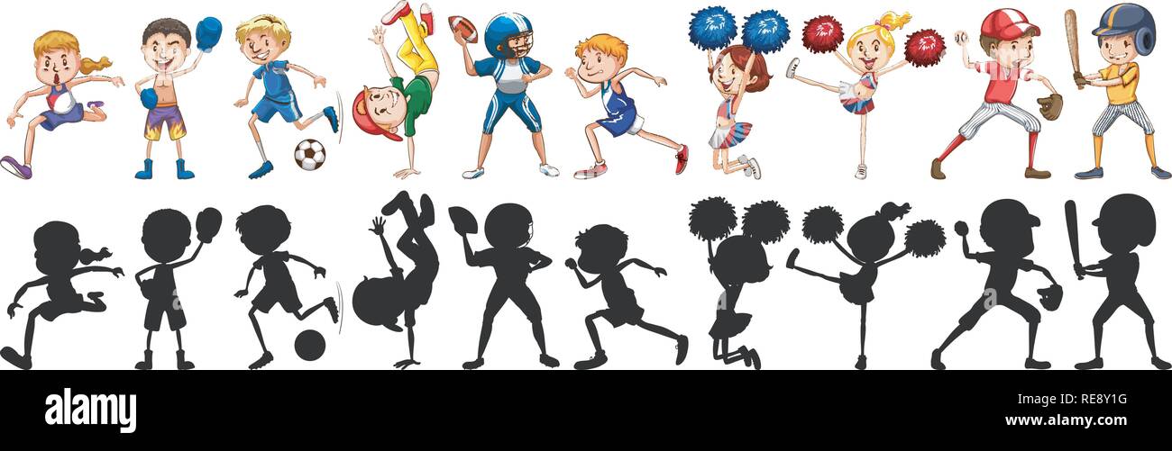 Set of athlete character illustration Stock Vector Image & Art - Alamy