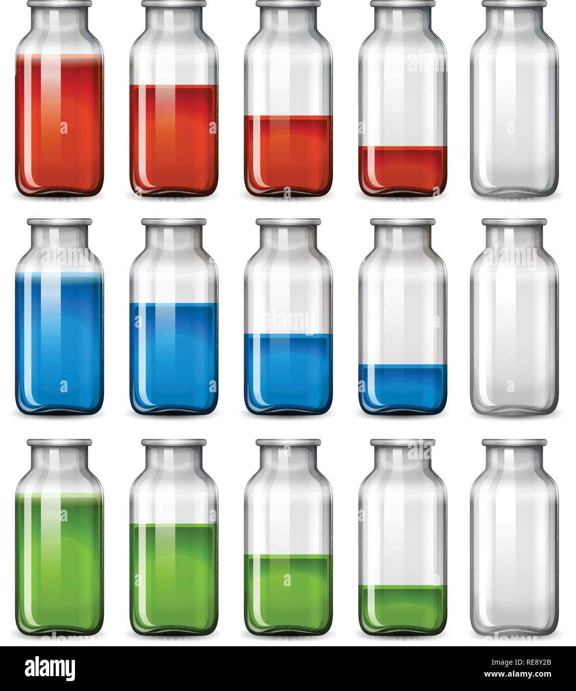 A set of liquid bottle illustration Stock Vector Image & Art - Alamy