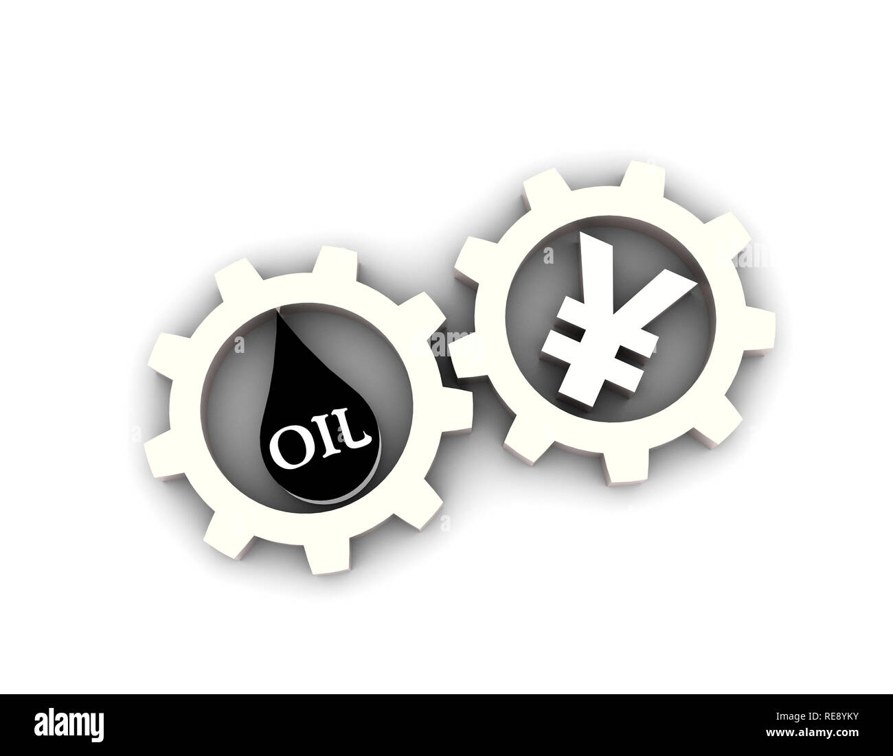 Business profit gears concept Cut Out Stock Images & Pictures - Alamy