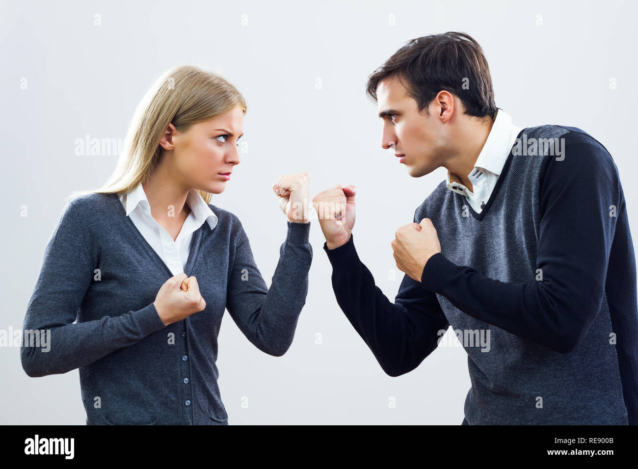 Male female boxing rivalry hi-res stock photography and images - Alamy
