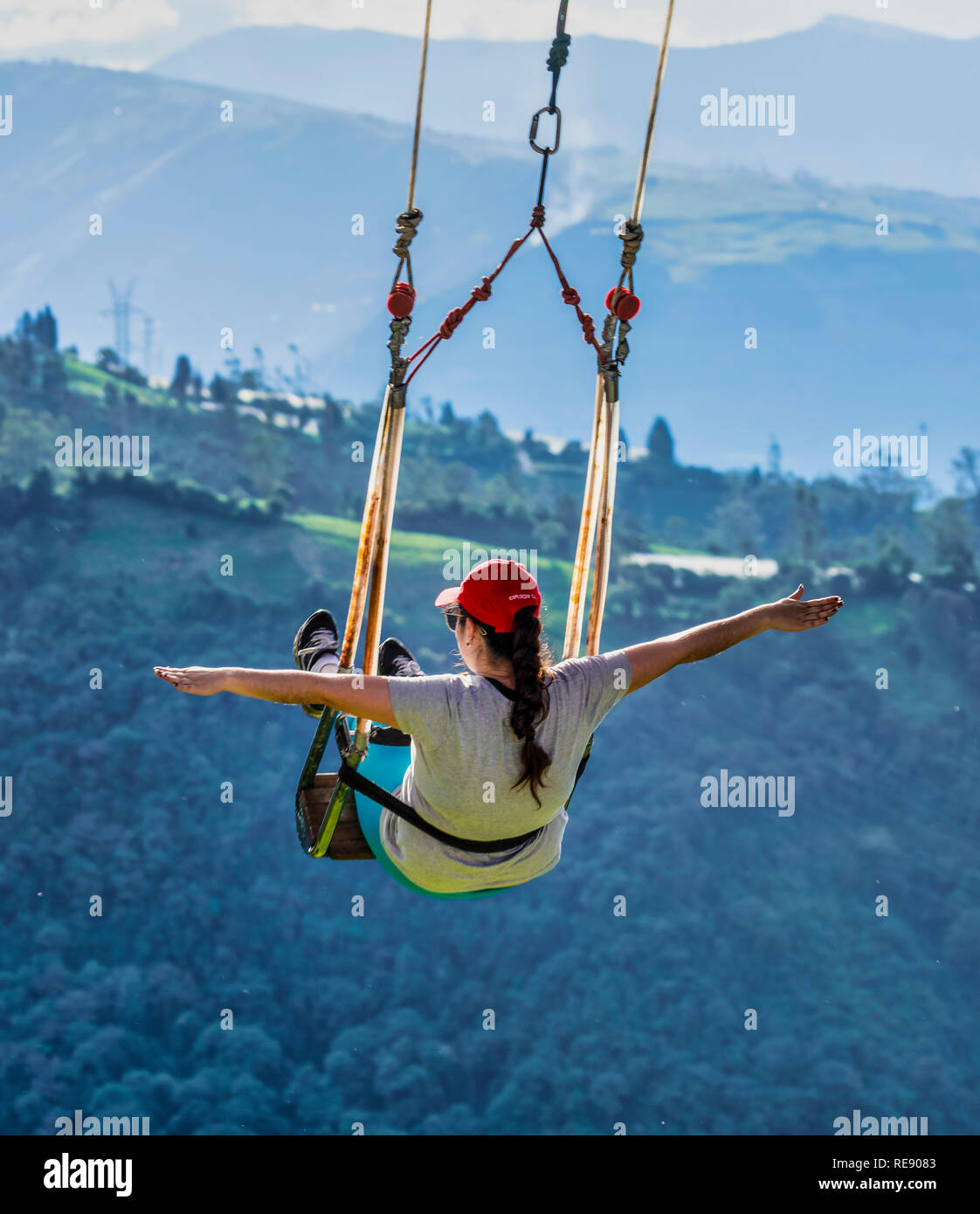 Swing at the end of the world ecuador hi-res stock photography and ...